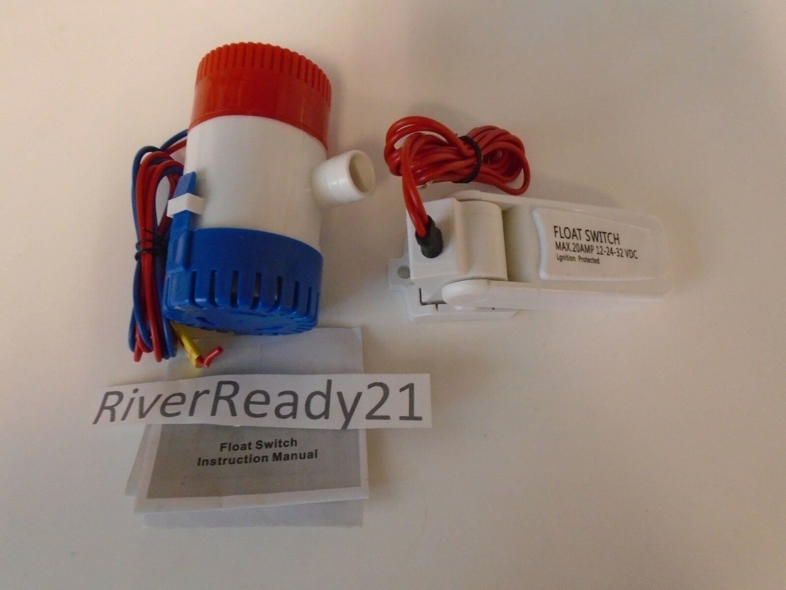 Bilge Pump Float Switch Set 500 GPH 12v 12 volt boat marine pwc jet-ski ...